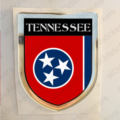 Tennessee USA Sticker Seal Resin Domed Flag United States 3D Shield ...