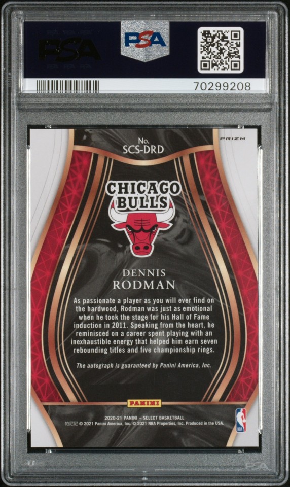2020 Panini Select Dennis Rodman Silver Selection Committee Auto #SCS ...