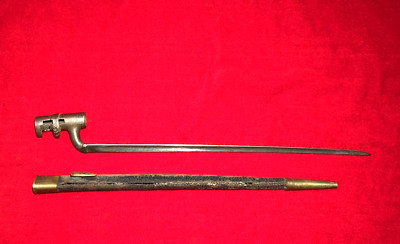 ORIG WWI M1895 TRIANGULAR BLADE BRITISH SOCKET BAYONET W / LEATHER ...