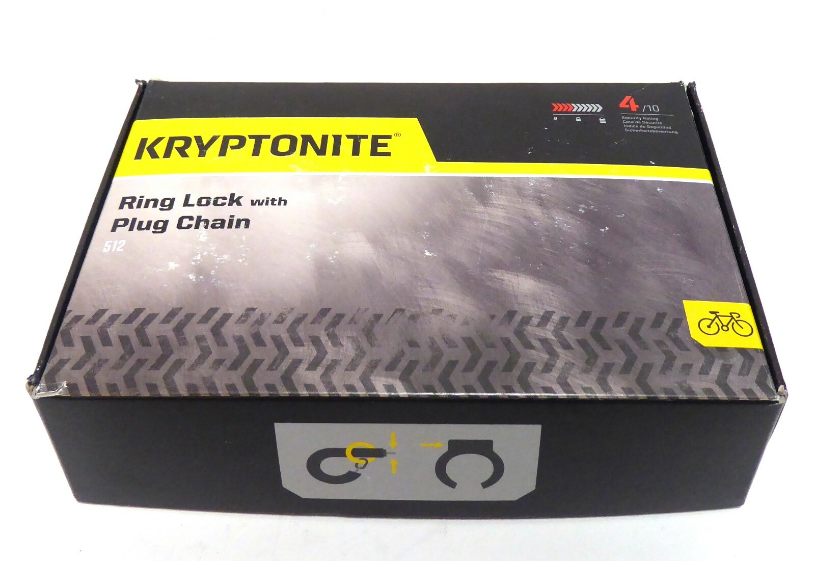 Kryptonite Ring Wheel Lock with Plug In Chain | eBay