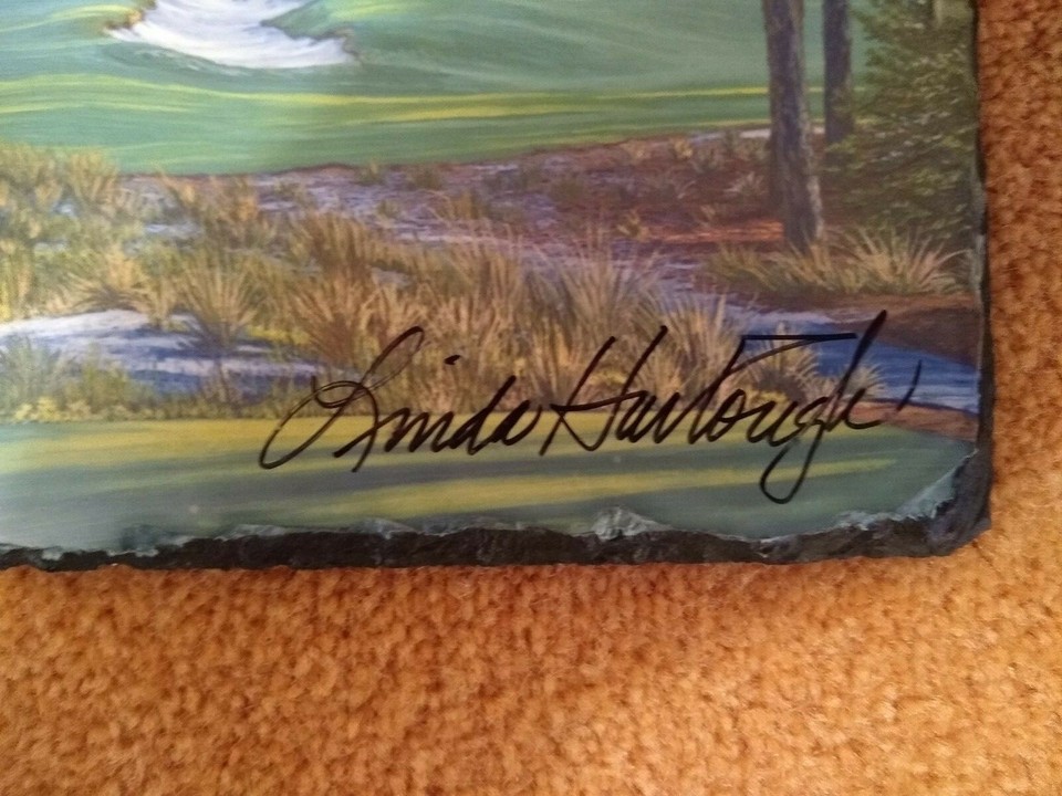 2014 US Open Pinehurst #2 Linda Hartough Signed Art Volunteer USGA ...