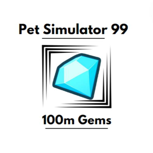 Pet Simulator 99 100M Gems | Roblox Pet Sim 99 | Cheap & Fast Delivery ...