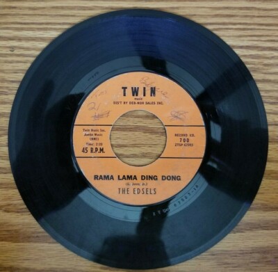 Vtg 45 rpm The Edsels Rama Lama Ding Dong / Bells Twin 700 '58 Ohio Doo ...