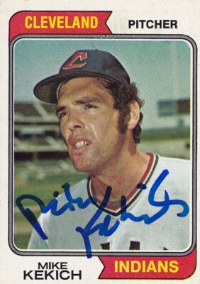 Mike Kekich Cleveland Indians 1974 Topps SIGNED CARD AUTOGRAPHED NY ...