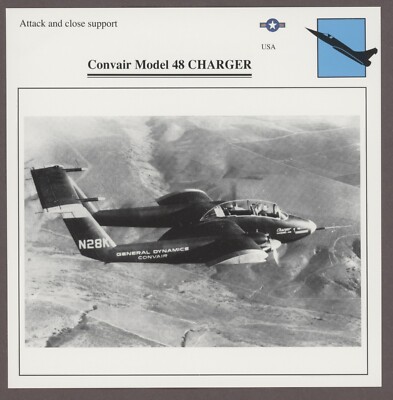 Convair Model 48 Charger Warplanes Military Aircraft Edito Service Card ...