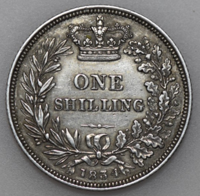 1834 WILLIAM IV SHILLING, BRITISH SILVER COIN, aEF | eBay UK