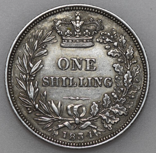 1834 WILLIAM IV SHILLING, BRITISH SILVER COIN, aEF | eBay UK
