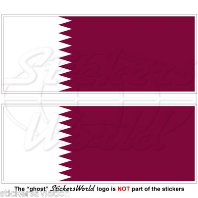 QATAR National Flag State of Qatar Ensign Qatari 75mm Bumper Stickers ...