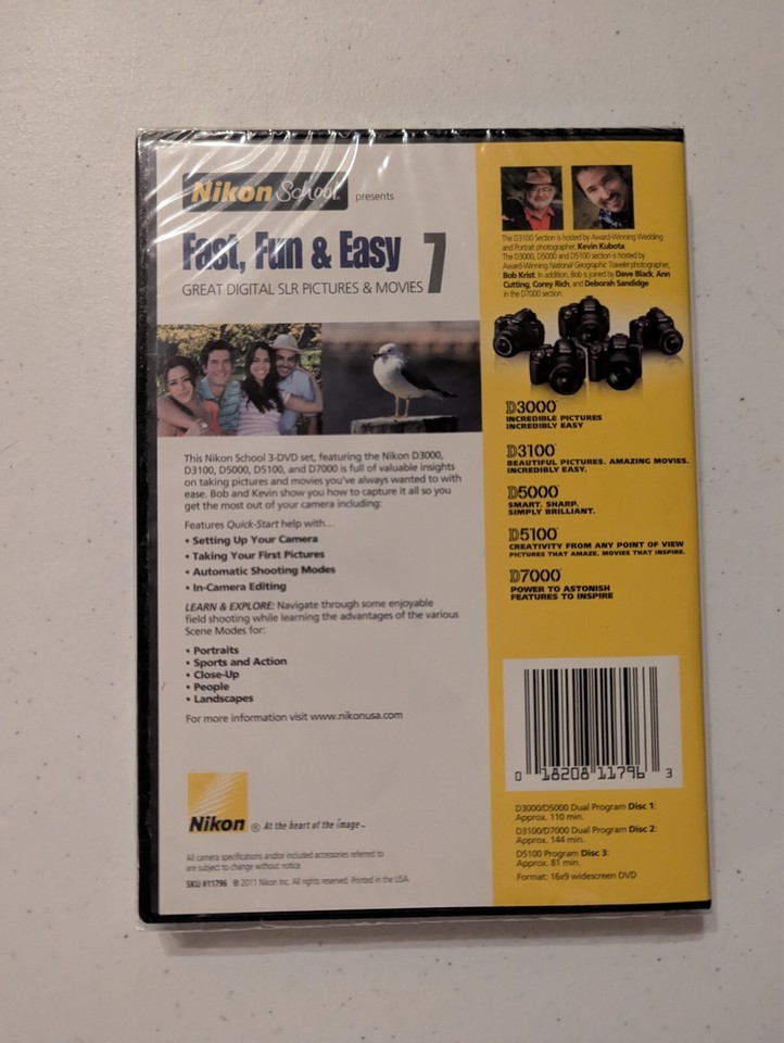 Nikon School DVD - Fast, Fun & Easy 7 for D3000, D3100, D5000, D5100 ...