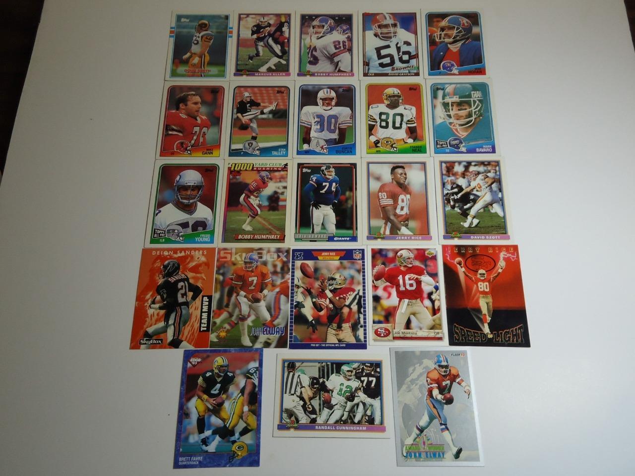 VINTAGE LOT OF 80S & 90S NFL TRADING CARDS JERRY RICE DEION SANDERS ...