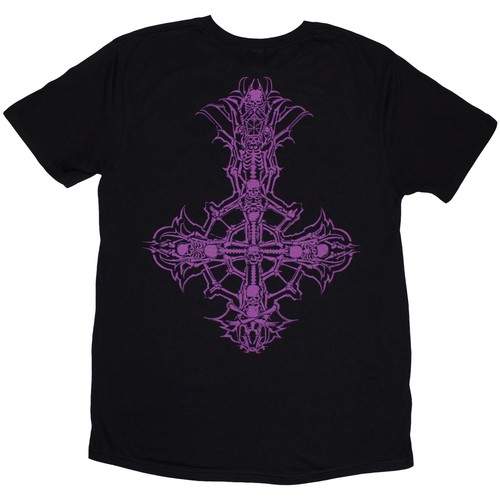 Ghost 'Metal Logo & Purple Grucifix' T-shirt noir - Eye Drop Select ...