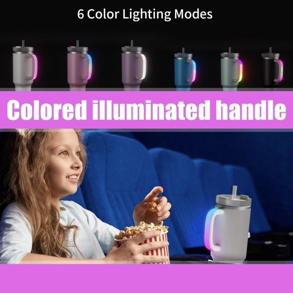 6 Colors LED Light-Up Tumbler Handle for Stanley 40oz/30oz, Color ...