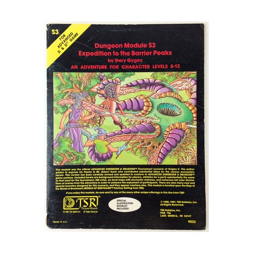 TSR AD&D 1st Edition Expedition to the Barrier Peaks (3rd) Fair+ | eBay