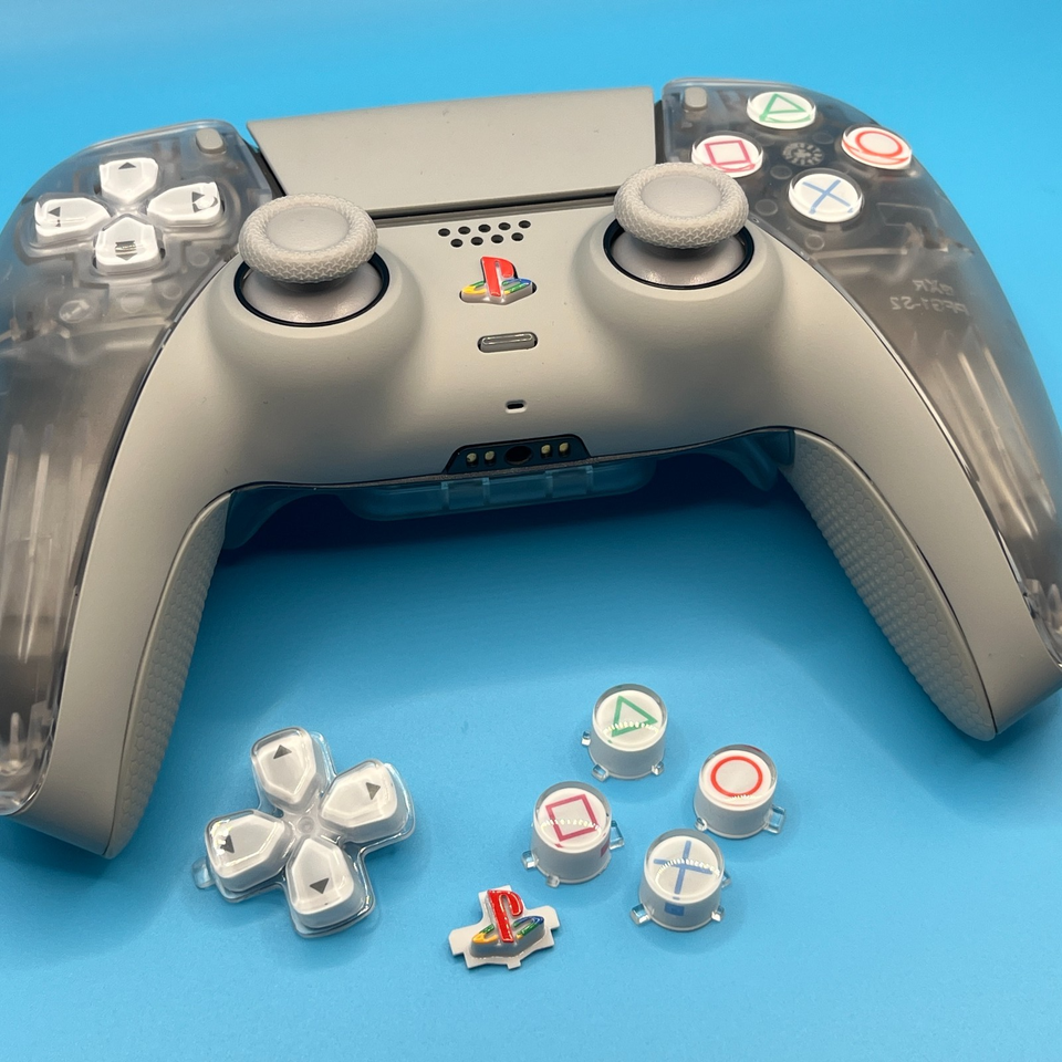 PS5 Glossy White Button Set – 30th Anniversary Retro Mod – Limited ...