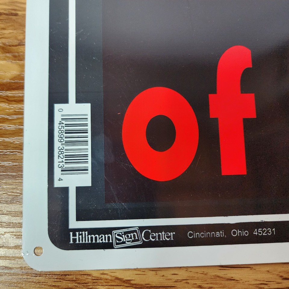 BEWARE of DOG Big Metal SIGN RED 10" x 14" Security Dogs Warning ...