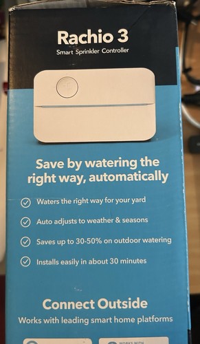 Rachio 3 Smart Sprinkler Controller 8 ZONES 24 VAC Power Supply ...