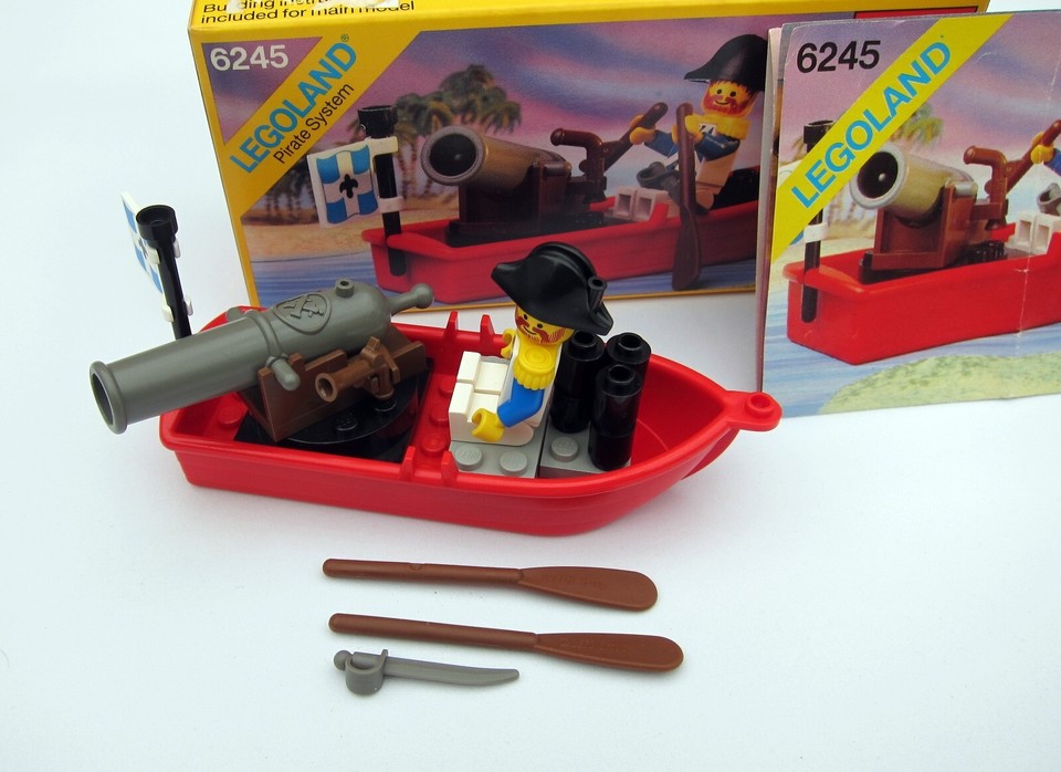 VINTAGE LEGO 6245 HARBOR SENTRY SET w/BOX & MANUAL**PIRATES*COMPLETE ...