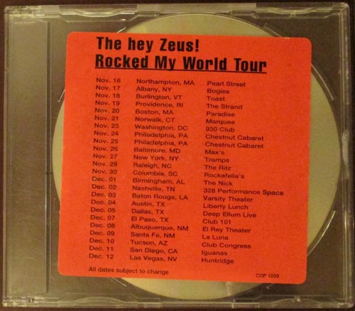 X - THE HEY ZEUS! ROCKED MY WORLD TOUR LIMITED EDITION EP CD PROMO | eBay