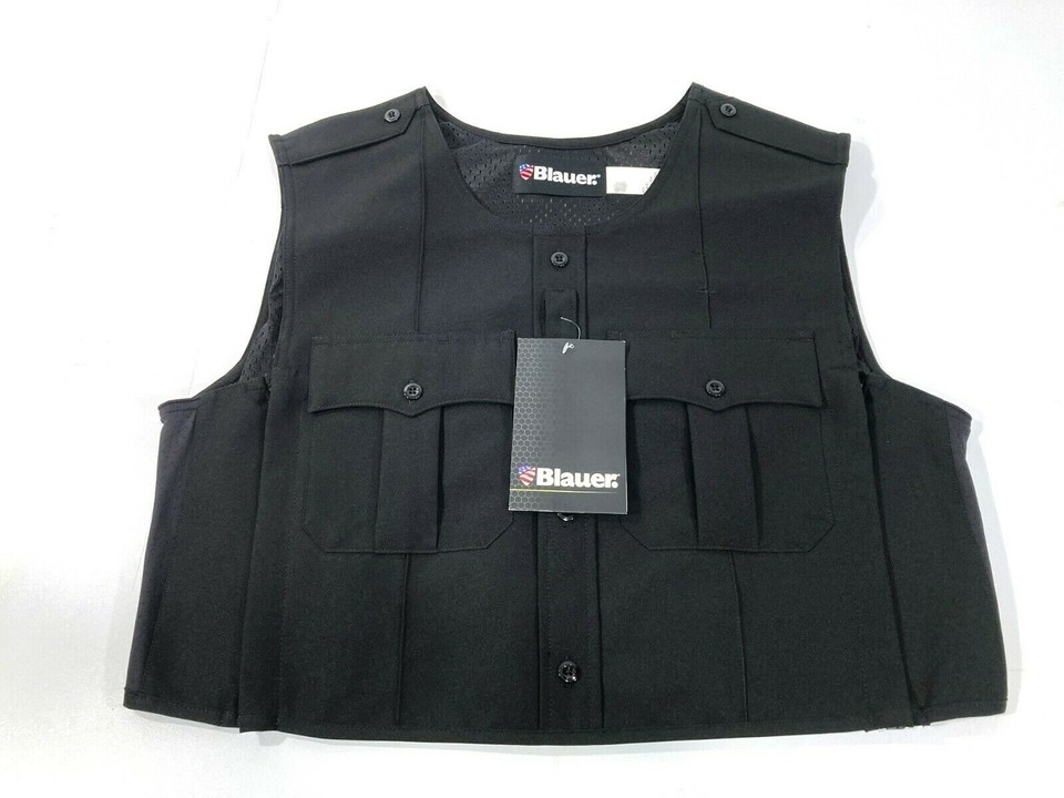 SM/MED TALL BLACK BLAUER 8370 POLYESTER ARMORSKIN VEST OUTER ARMOR ...