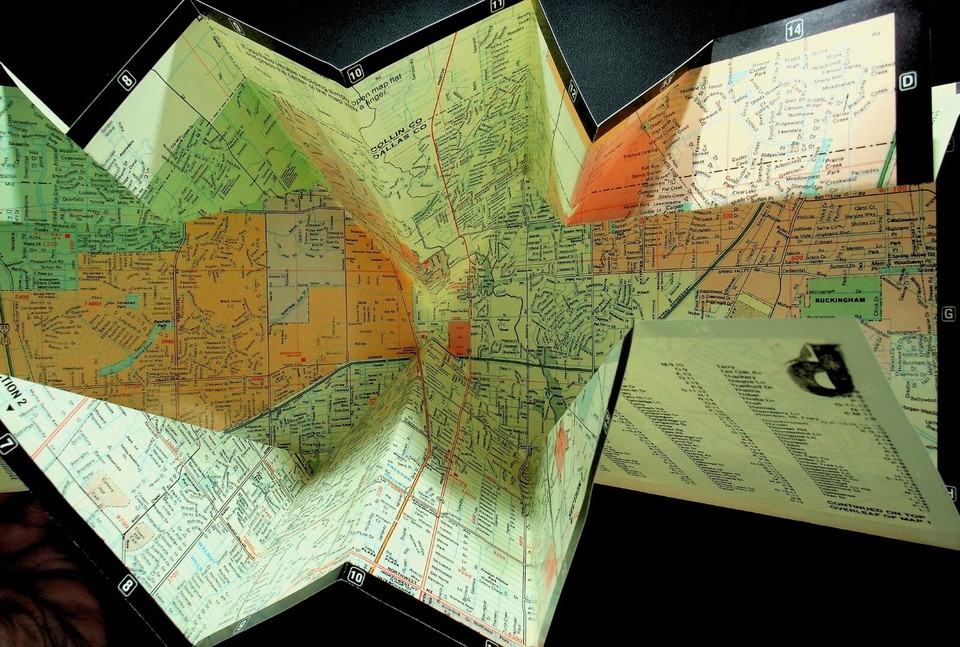 DALLAS STREET MAP UNFOLDS BY VANDAM - E16-F | eBay