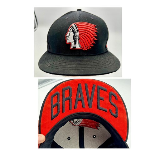 Boston Braves Cooperstown '47 Brand Black Red Snapback Hat MLB Baseball ...