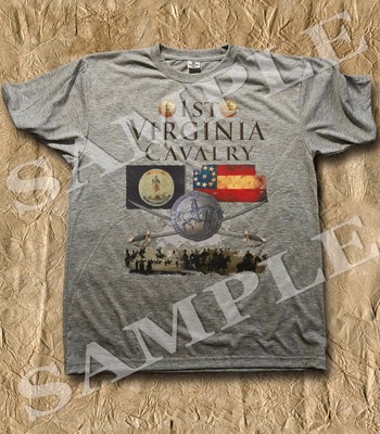 1st Virginia Cavalry CSA Army American Civil War themed ash colored t ...