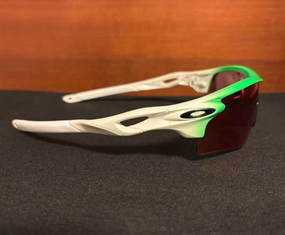 Final Oakley Radar Lock Pass Green Fade Prism Road | eBay