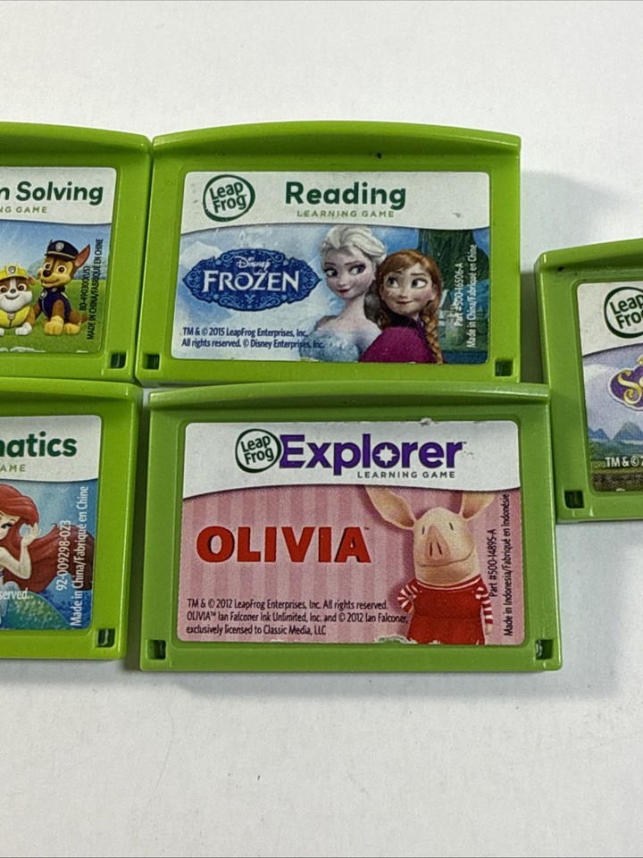 Leap Frog Leapster Explorer Leap Pad Learning Game Cartridges Lot of 7 ...