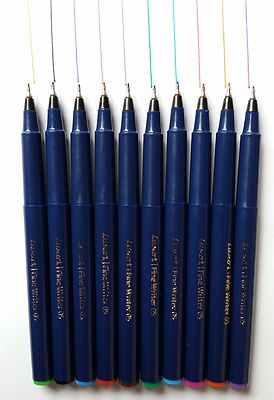 FINELINER ULTRA FINE TIP DRAWING PEN SET Fine Writer 0.5mm Tip Pack of ...