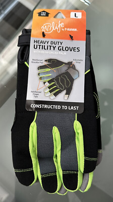 24/7 Life By 7-Eleven Heavy Duty Utility Gloves W/ Reinforced Palm ...