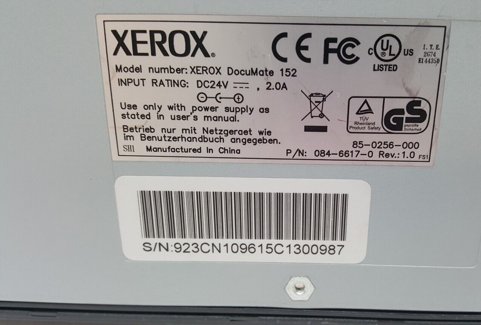 XEROX DocuMate 152 PASSTHROUGH DOCUMENT SCANNER | eBay