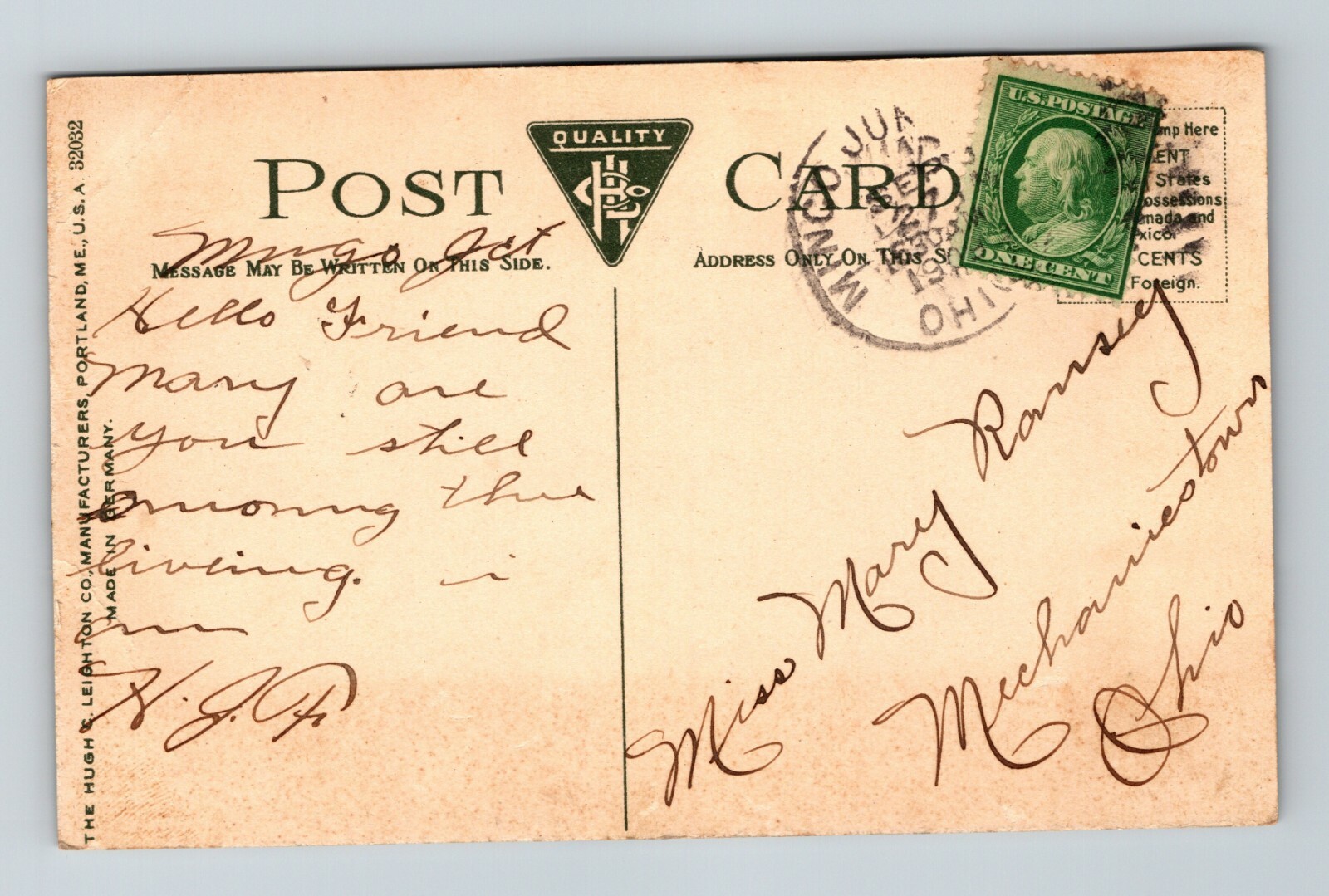 MINGO JUNCTION OHIO A VIEW OF THE WABASH BRIDGE & THE OHIO RIVER ...