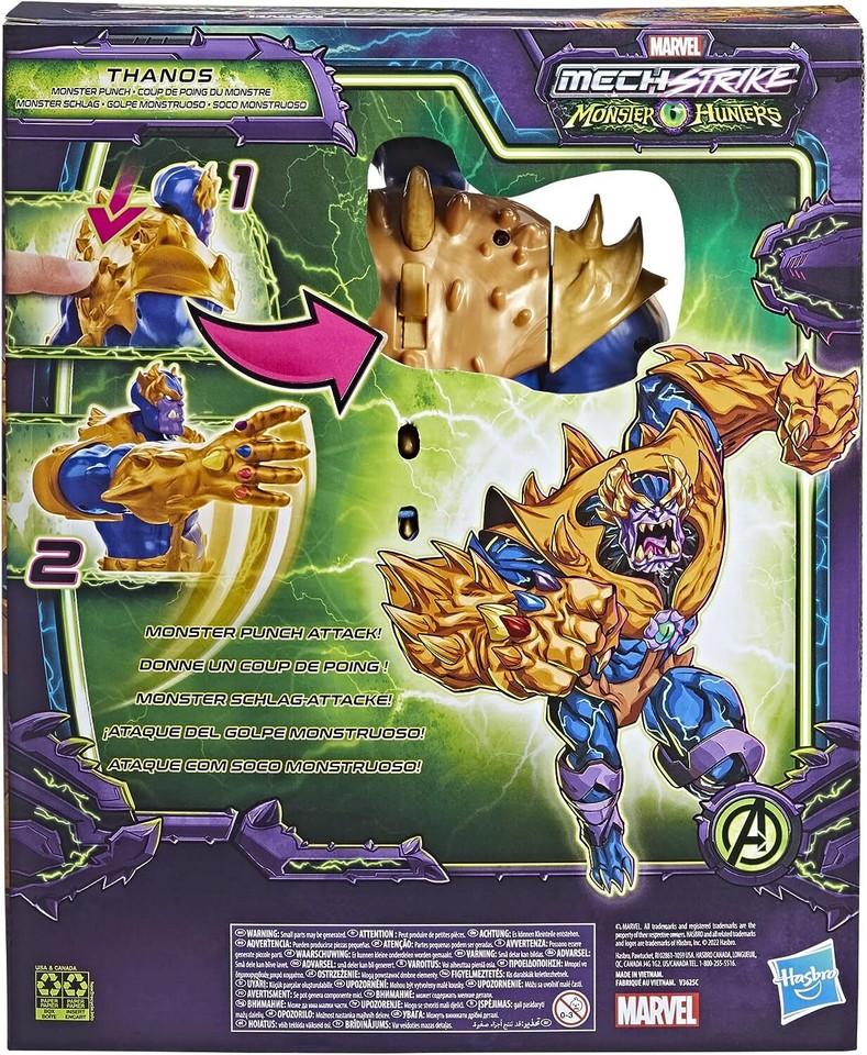 Hasbro Marvel Avengers Mech Strike Monster Hunters Monster Punch Thanos ...
