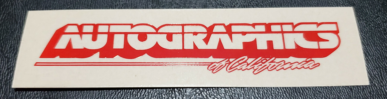 Vintage 90s Autographics Of California RC Car Sticker - Red 4 x 1 | eBay
