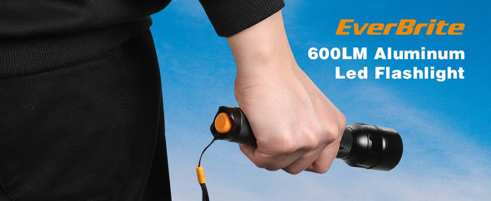 EverBrite Ultra Bright Tactical Flashlight 900 Lumen Zoomable ...