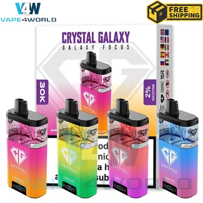 Crystal Galaxy Focus 30K Puffs Disposable Vape 2ML Long-Lasting New ...
