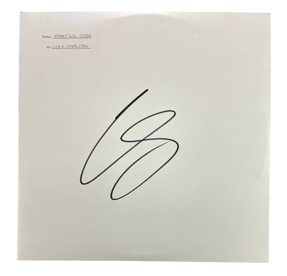 Chris Stapleton Signed Autograph Album Vinyl Record Starting Over w ...