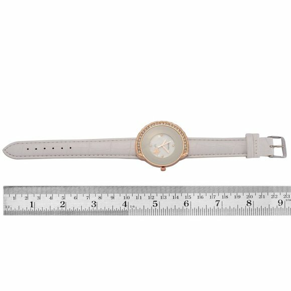 STRADA Women's Watch Austrian Crystal White Band SPLASH WATER RESISTANT ...