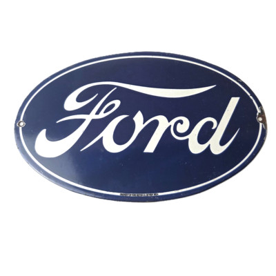 Vintage Ford Motors Sign - Gas Service Station Pump Motor Porcelain ...