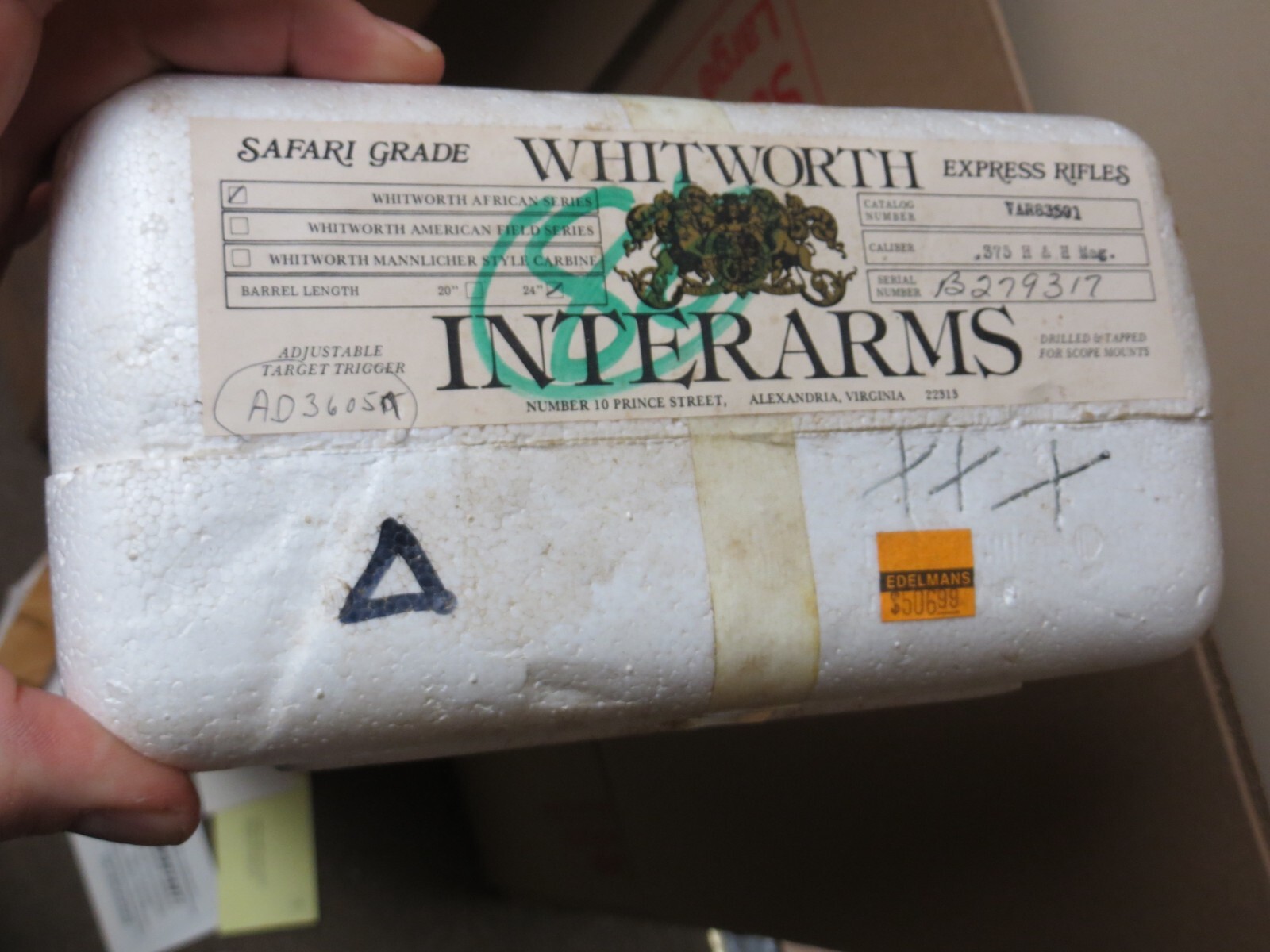 INTERARMS WHITWORTH EXPRESS RIFLES AFRICAN SERIES .375 CALIBER ...