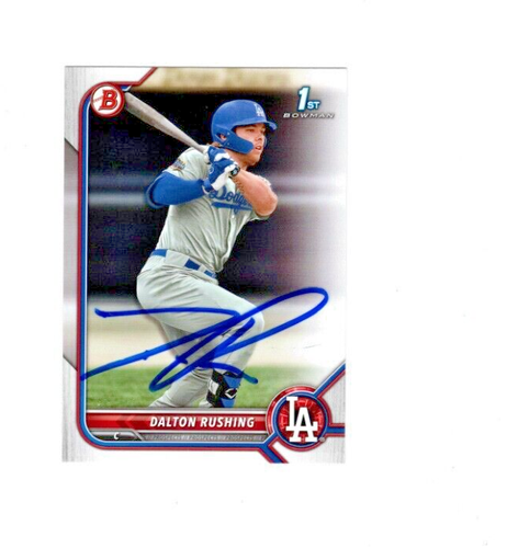 Dalton Rushing 2022 1st Bowman autograph signed card BD84 Los Angeles ...