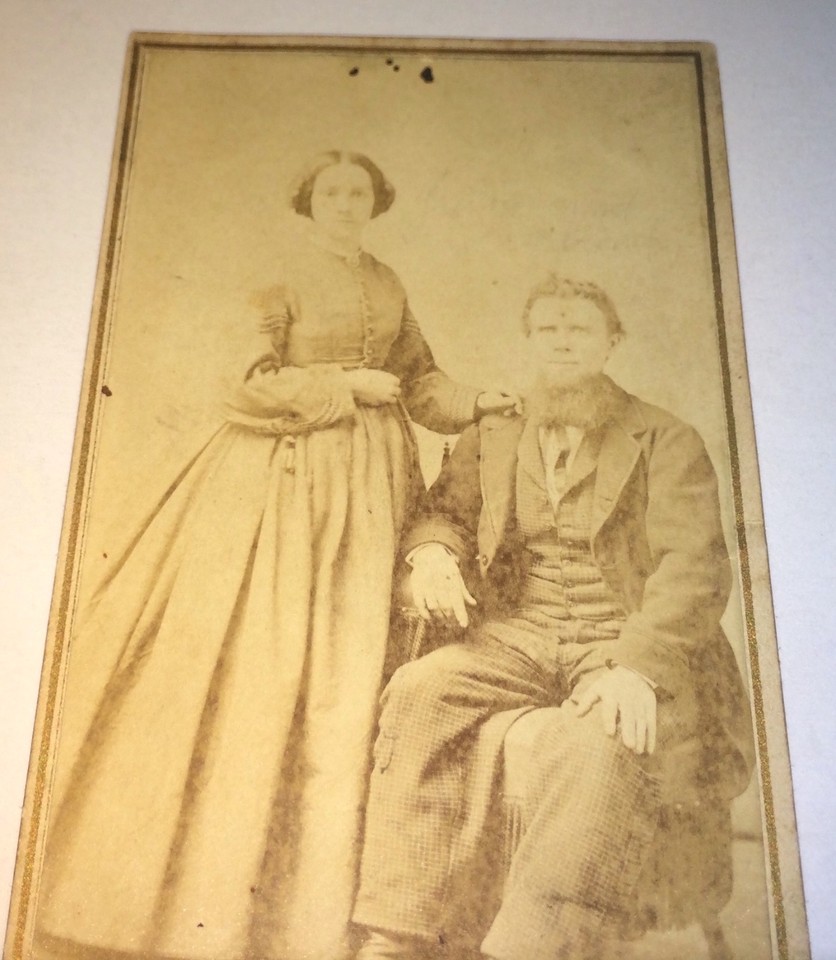 Antique Beautiful Victorian American Fashion Couple! Madison Wisconsin ...