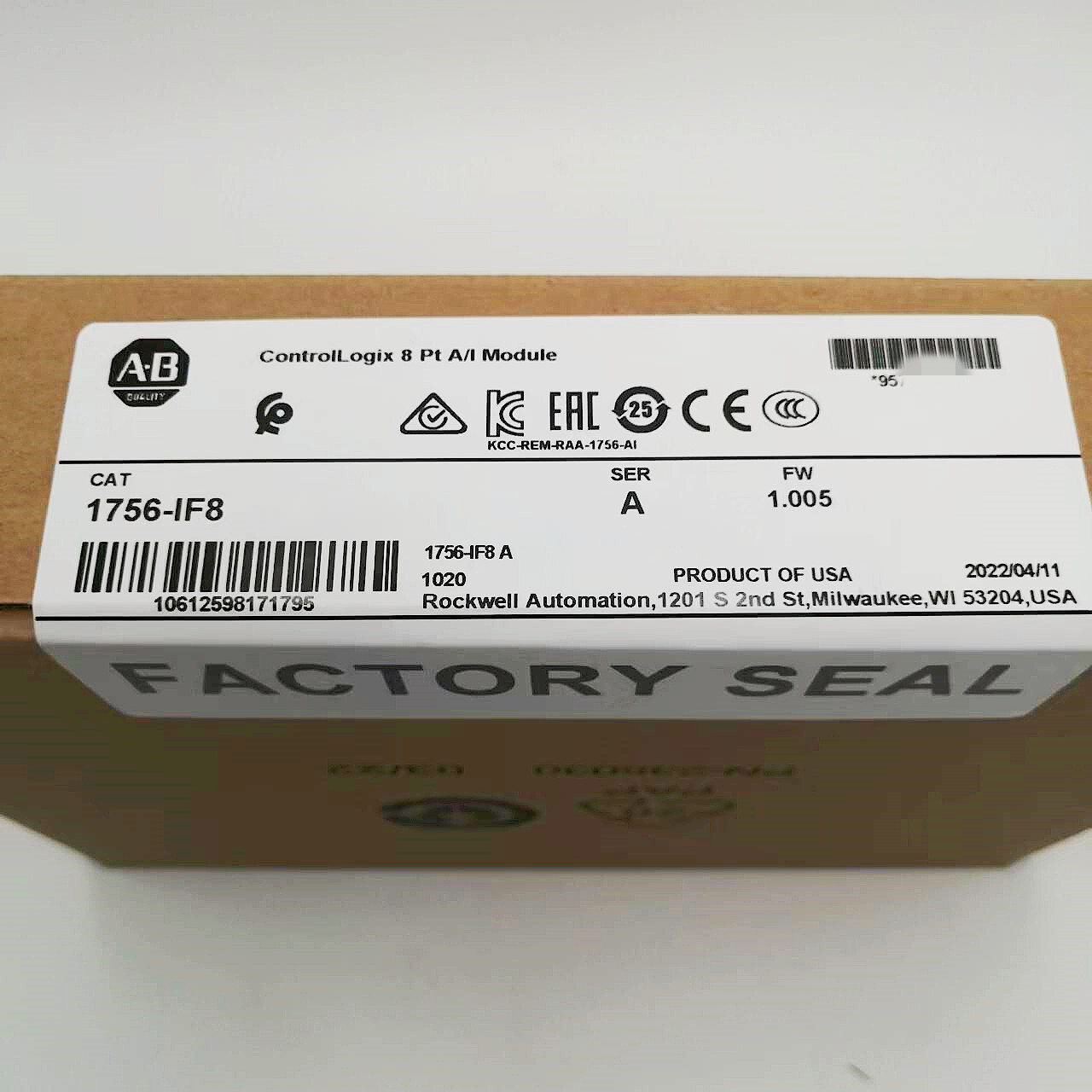 2022 AB 1756-IF8 Allen-Bradley ControlLogix Point A/I Module New TX ...