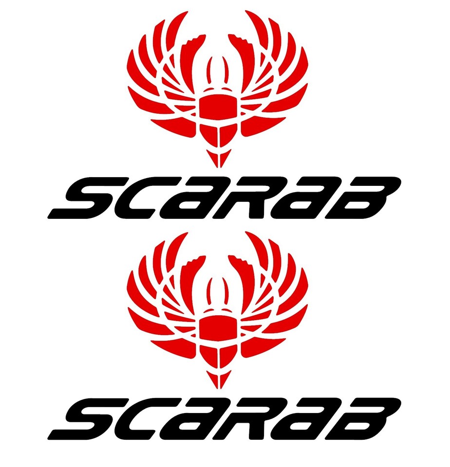Set of 2 Marine Grade Vinyl Decals for Scarab Boat Hull. Mailed w ...