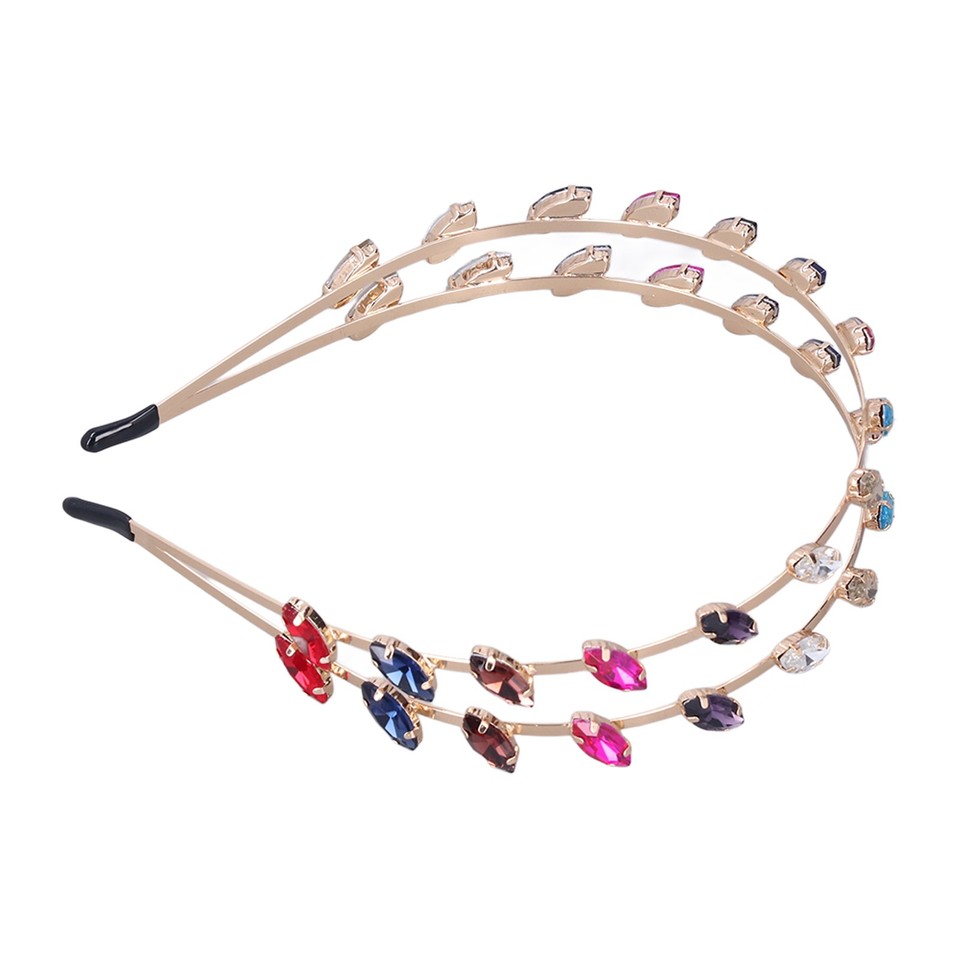 Headband Double Layer Pressure Hair Bangs Headband Rhinestone Headband ...