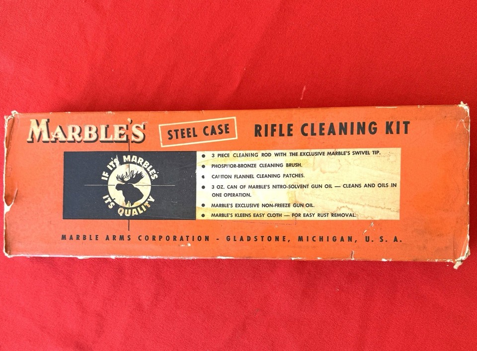 Marble's Gladstone MICH Rifle Gun Cleaning Rods Box NOS Estate LQQK | eBay