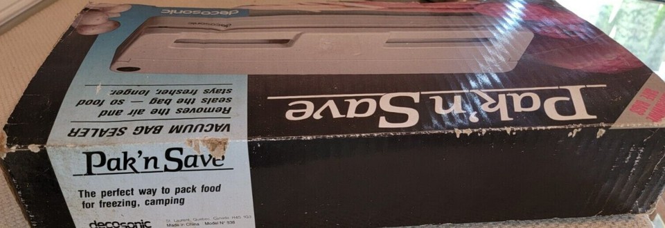Decosonic 839 Pak 'n Save Food Saver Vacuum Bag Sealer | eBay