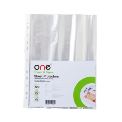 20 Pcs Sleeves Clear Plastic Sheet Page Protector A4 Office Document ...