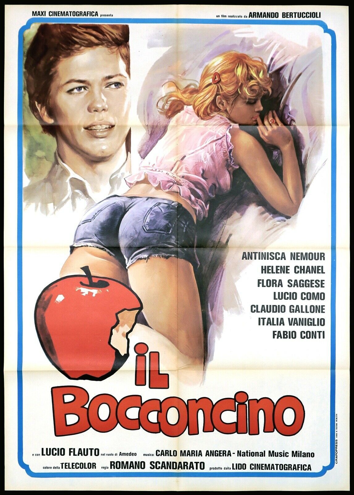 IL BOCCONCINO MANIFESTO EROTIC CINEMA 1976 SEXY GIRL ON BED MOVIE POSTER 2F | eBay