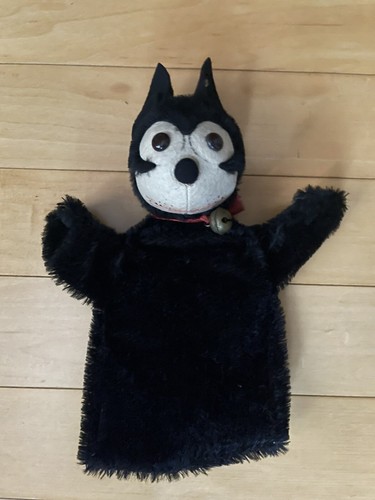 RARE STEIFF 1925-1926 FELIX the Cat Puppet with button, black mohair ...